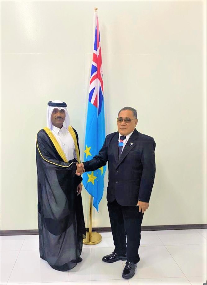 Governor-General of Tuvalu Receives Credentials of Qatar's Ambassador