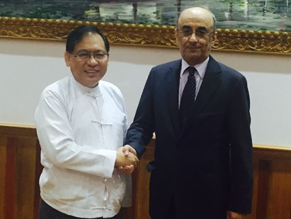 Myanmar Minister Meets Qatar's Ambassador